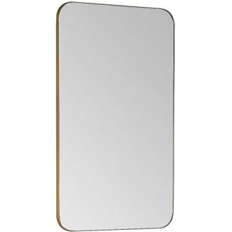 Vente-Unique Vente-unique - Miroir de salle de bain rectangle contour dor&eacute; - 50 x 80 cm - demetria