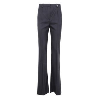 Versace Woll-Pinstripe-Hose - - Trousers - Damen - Schwarzk - XL