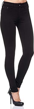 Elara Pantalon Femmes Stretch Skinny Fit Jegging Chunkyrayan A118 Black/Silver 42 (XL) H01 Black 54 (7XL)