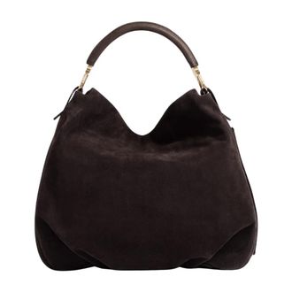 Borbonese Hobo Crosta Scamosciato - - Bags - Damen - Braun - ONE SIZE