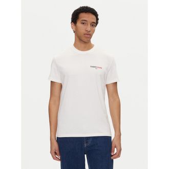 Tommy Jeans T-Shirt Dna Graphic DM0DM20815 Wei&szlig; Regular Fit