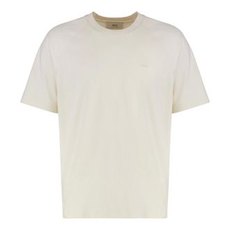 Ami Homme, Tops, Beige, Taille: S T-shirt en coton &agrave; col rond