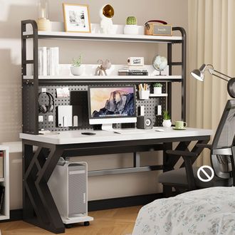 Generic Stabiler Schreibtisch Computertisch Mit Ablagefächern Gaming Tisch Bürotisch for Kleine Räume,Schlafzimmer,Student, Moderner PC Laptop(C2,39.5 L x 23.