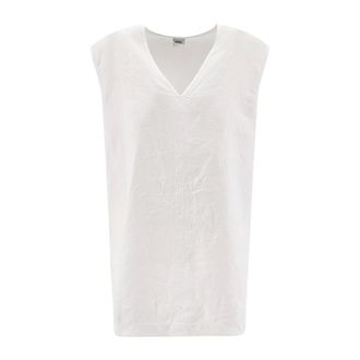 Aspesi Femme, Tops, Blanc, Taille: 36 FR Top sans manches &agrave; encolure en V