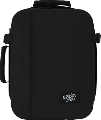 Cabinzero CLASSIC BACKPACK 28L, Unisex-Erwachsene Rucksack, ABSOLUTE BLACK, 29,5x39x20