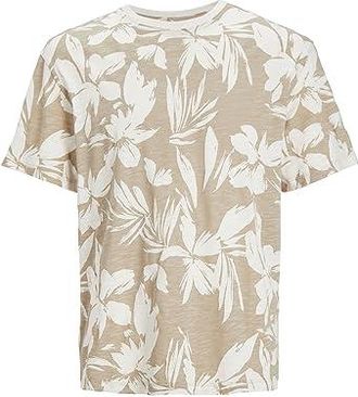 Jack & Jones Jjejeff Resort AOP Tee SS Sn Short en Jean, Vaisselle, S Homme