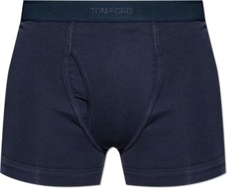 Tom Ford Homme, Sous-v&ecirc;tements, Bleu, Taille: XS Logo Boxers