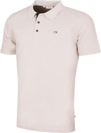 Calvin Klein Hommes Campus 3 Bouton côtelée col Polo - Camouflage Pierre - XXL