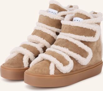 INUIKII Inuikii Hightop-Sneaker Shearling Velcro Wedge beige