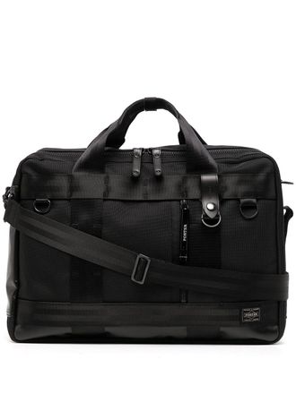 Porter-Yoshida & Co. pochette dordinateur &agrave; design &agrave; empi&egrave;cements - Noir