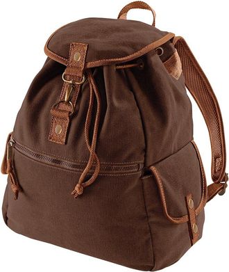 Quadra Vintage Segeltuch Rucksack - 18 Liter (Einheitsgröße) (Vintage Braun) One Size,Vintage Braun