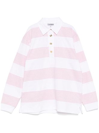 Ganni t-shirt &agrave; effet patchwork - Blanc