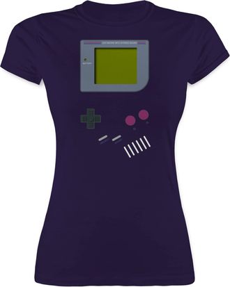 Shirtracer Shirt Damen - Karneval & Fasching - Gameboy | Nerds I 90s I 90iger I Fastnacht I Fasnacht I Fasnet - M - Lila - 90 er Jahre Sachen Faschings Tshirt Ka