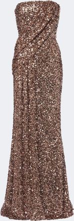 Elie Saab Robe longue bustier &agrave; sequins
