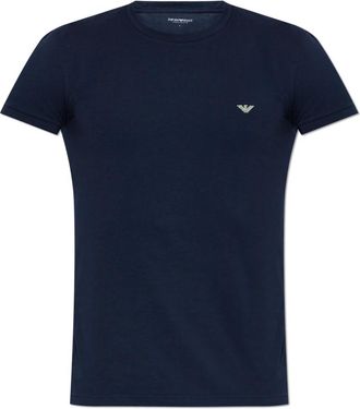 Emporio Armani Homme, Tops, Bleu, Taille: S T-shirt en coton