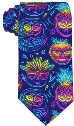 Generic Masques Ludiques Ananas Cravatte Classique Cravate Homme Décontractée Cravate Pour Formelle Célébrations Entreprise