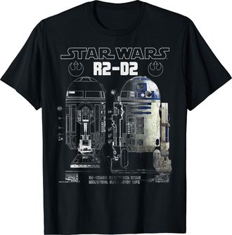 Star Wars R2-D2 Astromech Droid Schematic T-Shirt