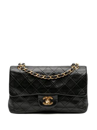 Chanel petit sac porté épaule Double Flap (1991-1994) - Noir