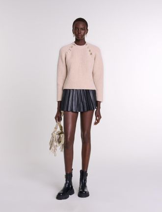 Maje Trompe-loeil-shorts Aus Leder - Schwarz - Gr&ouml;&szlig;e 38 - Maje