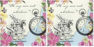 Talking Tables Alice au pays des merveilles Serviettes de f&ecirc;te | Serviettes en papier florales pour Chapelier fou Tea Party, f&ecirc;te danniversaire | 20 pi&egrave;ces, petit (P