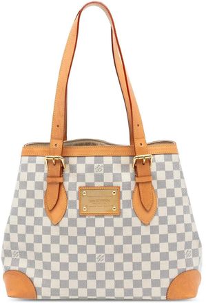 Louis Vuitton Shopper - Damier Azur Hampstead MM - Gr. unisize - in Weiß - für Damen