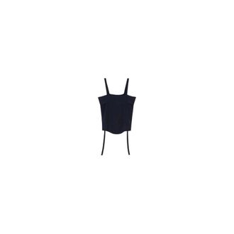 Tela Verstellbares Tr&auml;ger Schwarzes Cupro Top - - Tops - Damen - Schwarzk - L