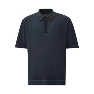 C.P. Company Cotton Crepe Double Dyed Polo - - Tops - Herren - Blau - XL