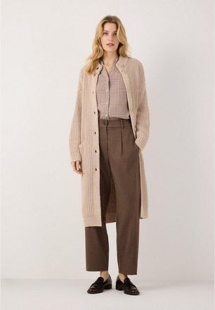 More & More Langarmbluse lockere Karo-Stehkragenbluse
