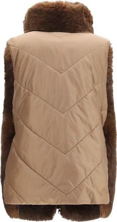 Woolrich Faux-Fur and Quilted Nylon Vest - Brown