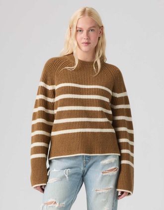Levi's Frida pull col rond en laine marron