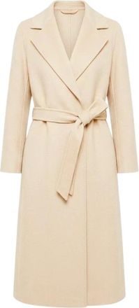 Max Mara Femme, Manteaux, Beige, Taille: 40 FR Belted Manteaux