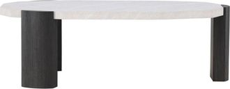 Venture Design Venture Home - Table basse ovale en bois 125x70.5cm - Beige - Kres