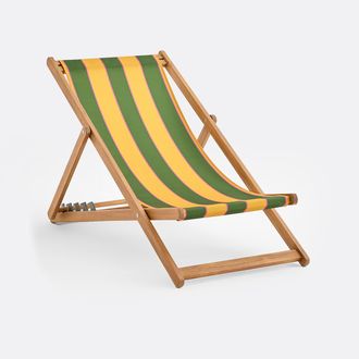 La Redoute Interieurs Chilienne En Acacia Massif Tissu Avec Motif &Agrave; Rayures Valeria