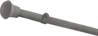 Loberon Gardinenstange P&icirc;tres, im Landhaus-Stil, Ausziehbar, mit Matter Lasur, Schlichte Eleganz, Teleskopstange, Vorhangstange, Gardinenzubeh&ouml;r, Eisen, grau