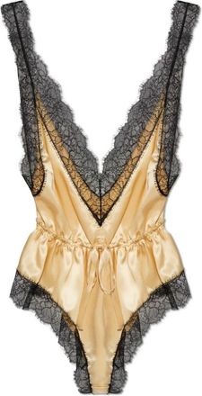 Dolce & Gabbana Femme, Tops, Jaune, Taille: 40 FR Body en Dentelle