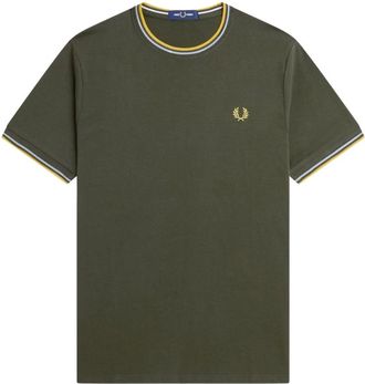 Fred Perry Homme, Tops, Vert, Taille: S T-Chemises