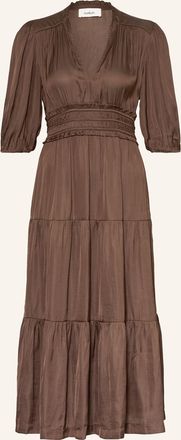 BA&SH Ba&Sh Satinkleid Cleli Mit R&uuml;schen braun