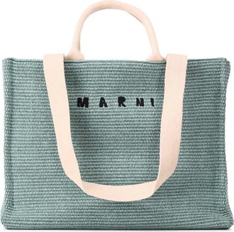 Marni Große Tote Bag in Bast-Optik