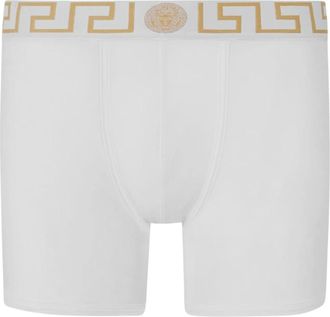 Versace Homme, Sous-v&ecirc;tements, Blanc, Taille: XL Greca Border Long Trunks