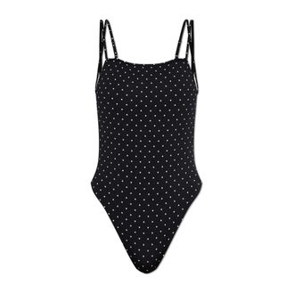 Tom Ford Polka Dot Badeanzug mit Doppeltr&auml;gern - - Swimwear - Damen - Schwarzk - S