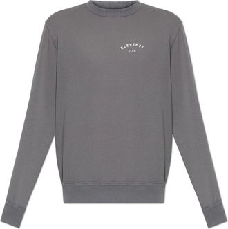 Eleventy Homme, Sweatshirts et sweats &agrave; capuche, Gris, Taille: 2XL Logo Print SweaT-shirt