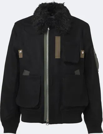 sacai Veste blouson en laine