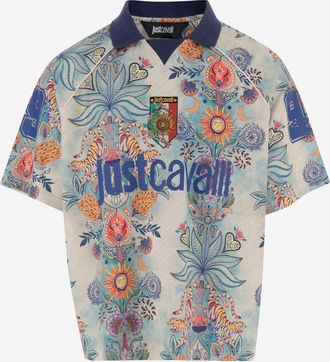 Just Cavalli T-shirt en nylon avec imprim&eacute; graphique