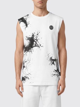 Plein Sport D&eacute;bardeur en coton avec imprim&eacute; abstrait et logo Hexagon