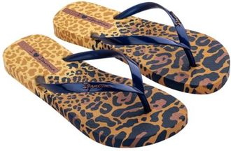 Ipanema Femme Animal Print VI FEM Flip-Flop, Yellow/Pearly Blue, 43 EU