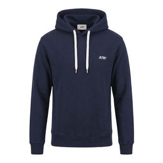 Autry Homme, Sweatshirts et sweats &agrave; capuche, Bleu, Taille: L Sweat &agrave; capuche avec logo brod&eacute;