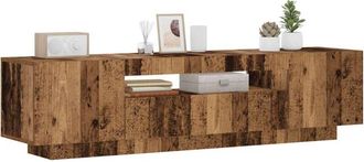 vidaXL Vidaxl - Meuble tv avec lumières led vieux bois bois dingénierie