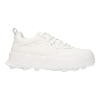 Jil Sander Wei&szlig;e Ledersneakers Sporty Glam - - Shoes - Herren - Wei&szlig; - 45 EU