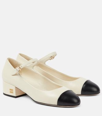 Miu Miu Mary-Jane-Pumps aus Leder