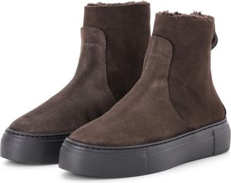 AGL Low-Top Sneaker - Boots Meghan aus Veloursleder - Gr. 36 (EU) - in Braun - für Damen